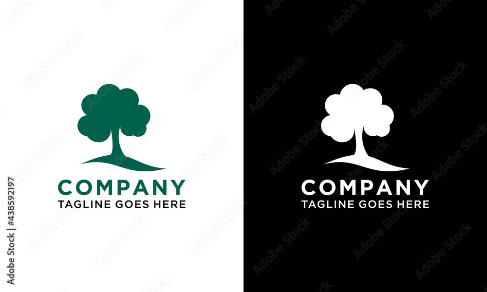 The Abstract Tree Logo Template. A simple scratch tree silhouette ...
