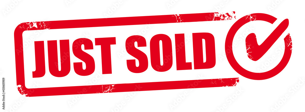 JUST SOLD vector illustration Concept Stock Vector | Adobe Stock