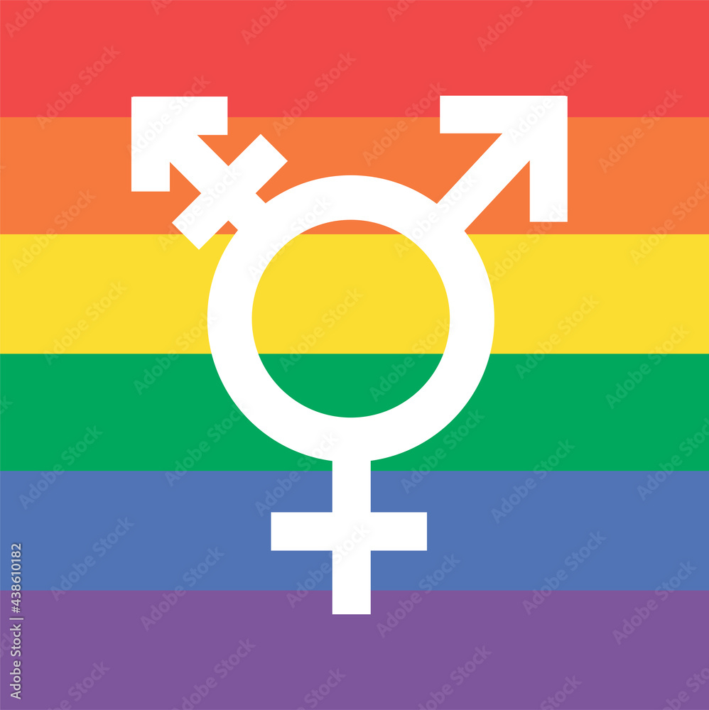 LGBT. Rainbow Transgender Symbol - Colorful rainbow transgender symbol ...