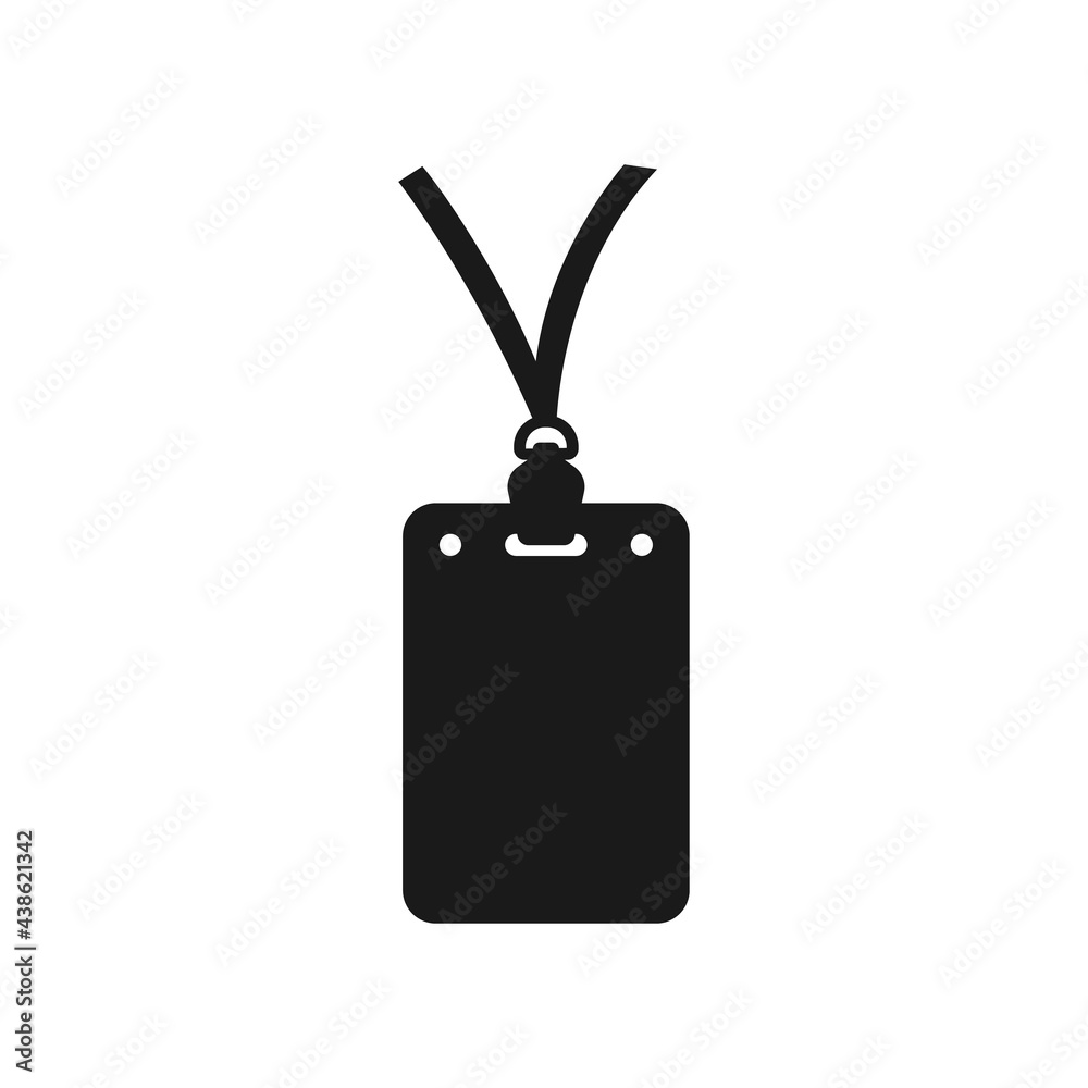 Identification card icon. Access badge for web and mobile design ...