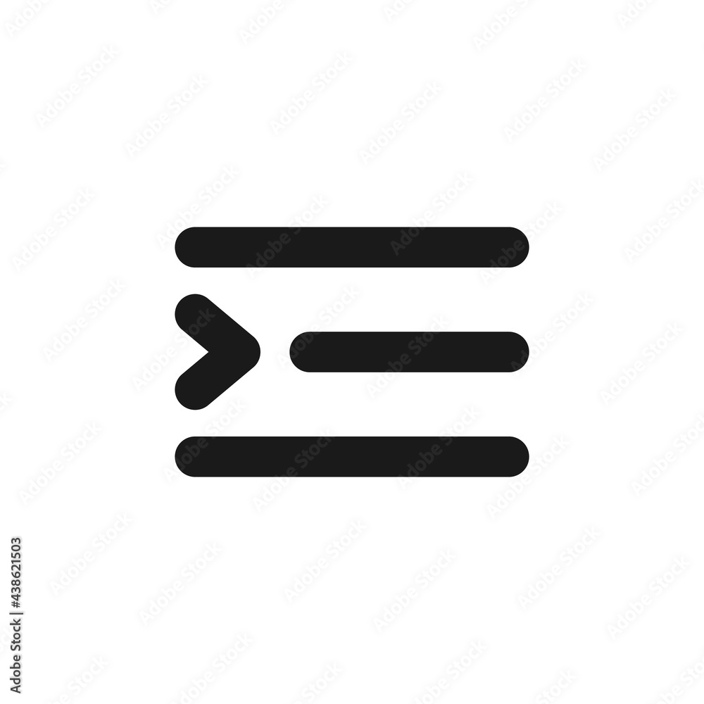 Indent paragraph icon. Text alignment symbol. Text editor button sign ...