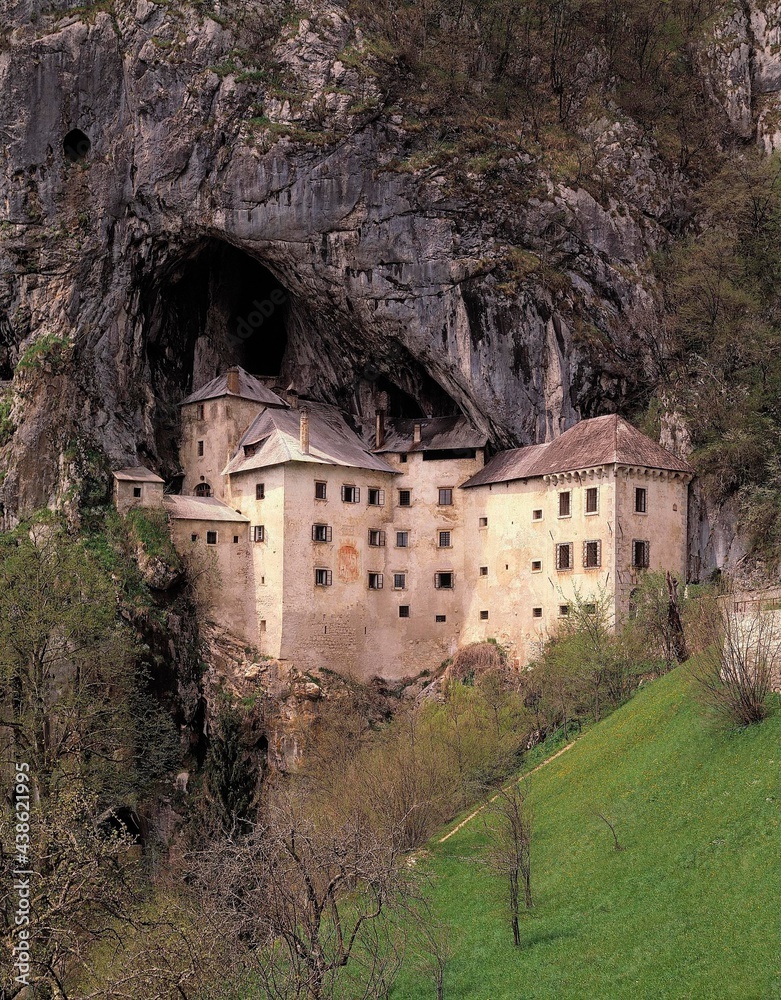 slovenia, near predjamski grad, rock castle, predjama, castle, erasmus ...