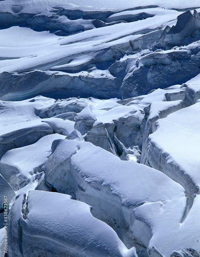 glacial fractures, glacier, snow, cold, glacial fracture, cracks ...