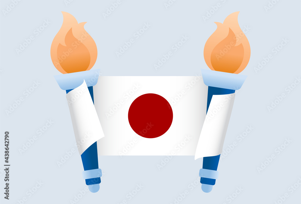 Olympic torch is lit in Japan Stock Vector | Adobe Stock
