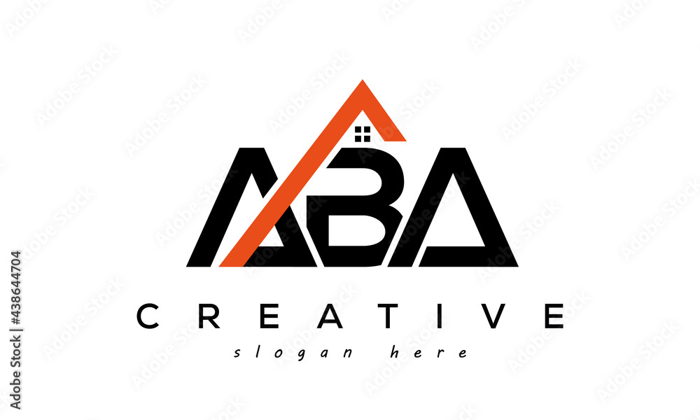 ABA letters real estate construction logo vector Stock Vector | Adobe Stock
