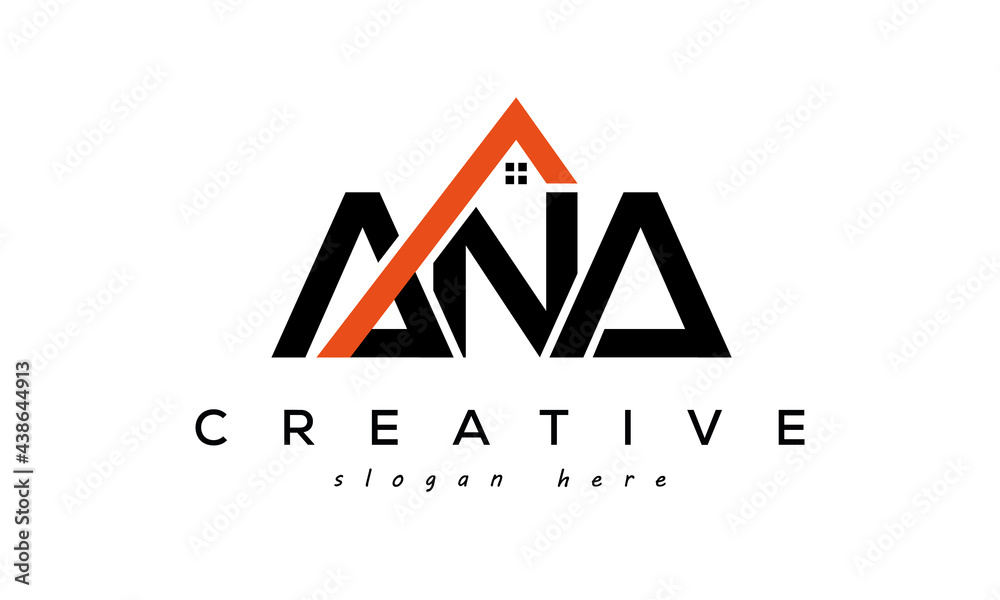 ANA letters real estate construction logo vector Stock Vector | Adobe Stock
