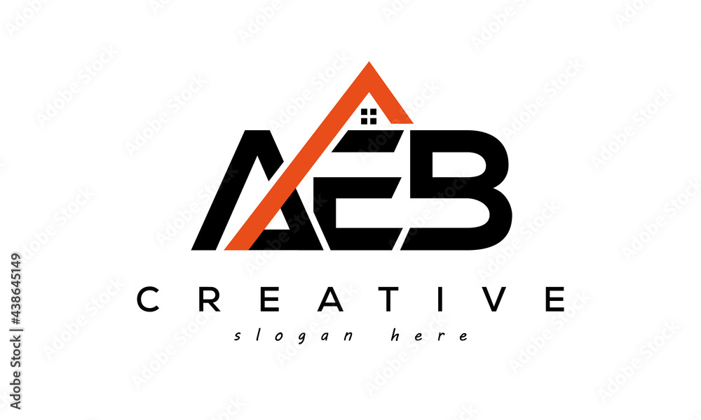 AEB letters real estate construction logo vector Stock Vector | Adobe Stock