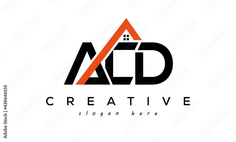 ACD letters real estate construction logo vector Stock Vector | Adobe Stock