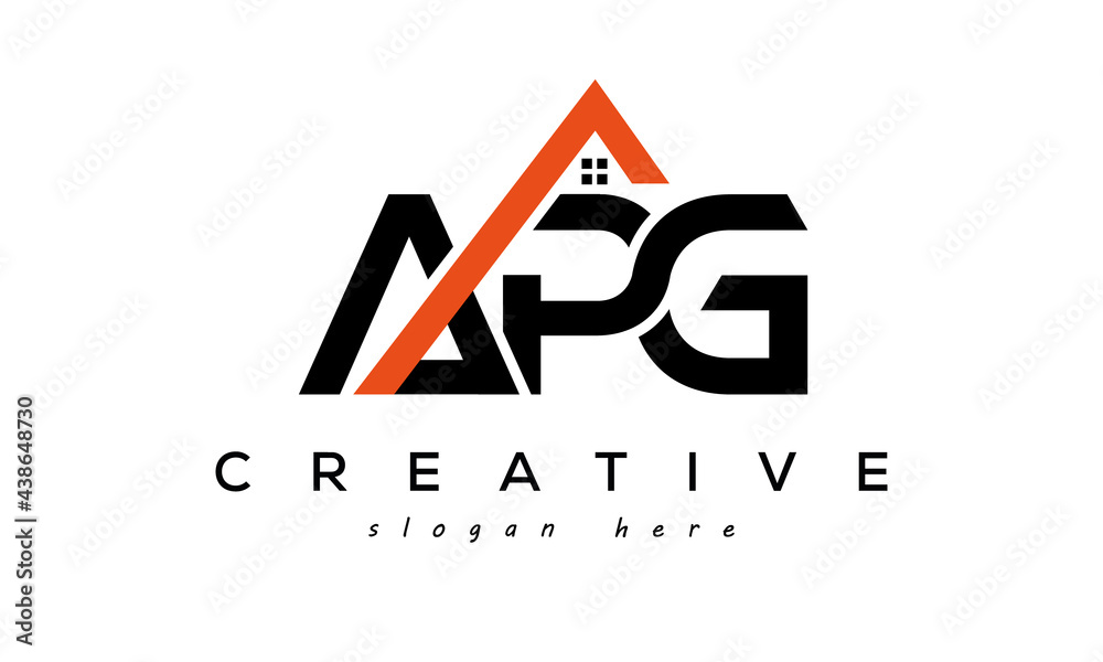 APG letters real estate construction logo vector Stock Vector | Adobe Stock