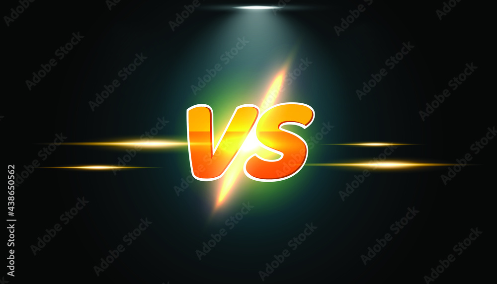 Versus VS screen banner for battle or comparision modern vector with ...