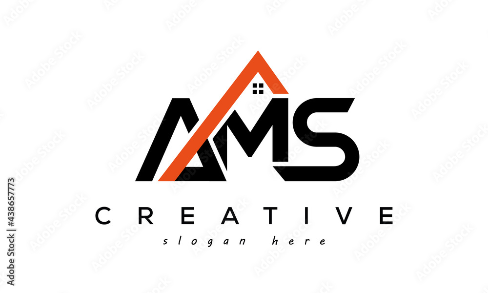 AMS letters real estate construction logo vector Stock Vector | Adobe Stock