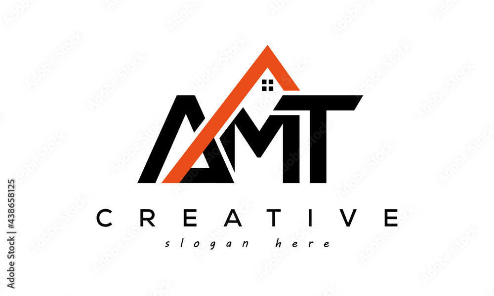 AMT letters real estate construction logo vector Stock Vector | Adobe Stock