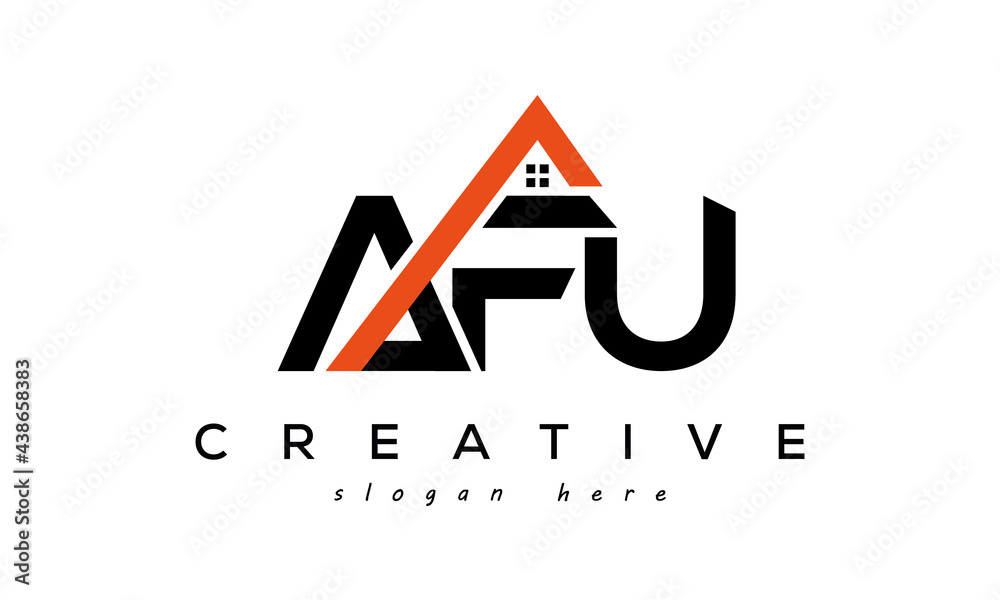 AFU letters real estate construction logo vector Stock Vector | Adobe Stock
