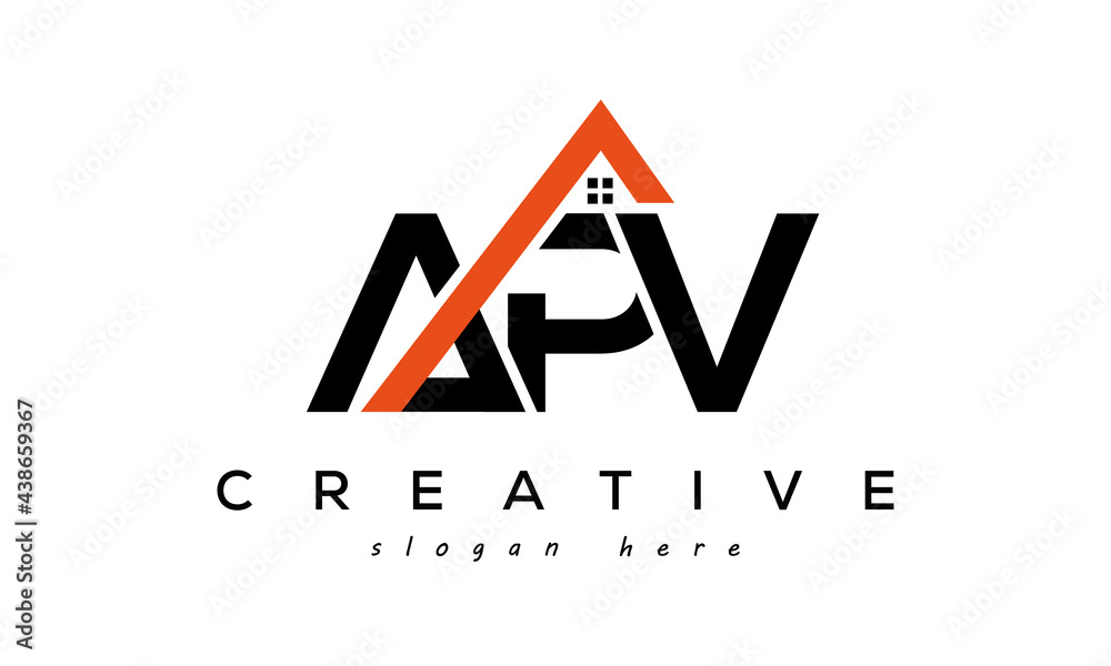 APV letters real estate construction logo vector Stock Vector | Adobe Stock