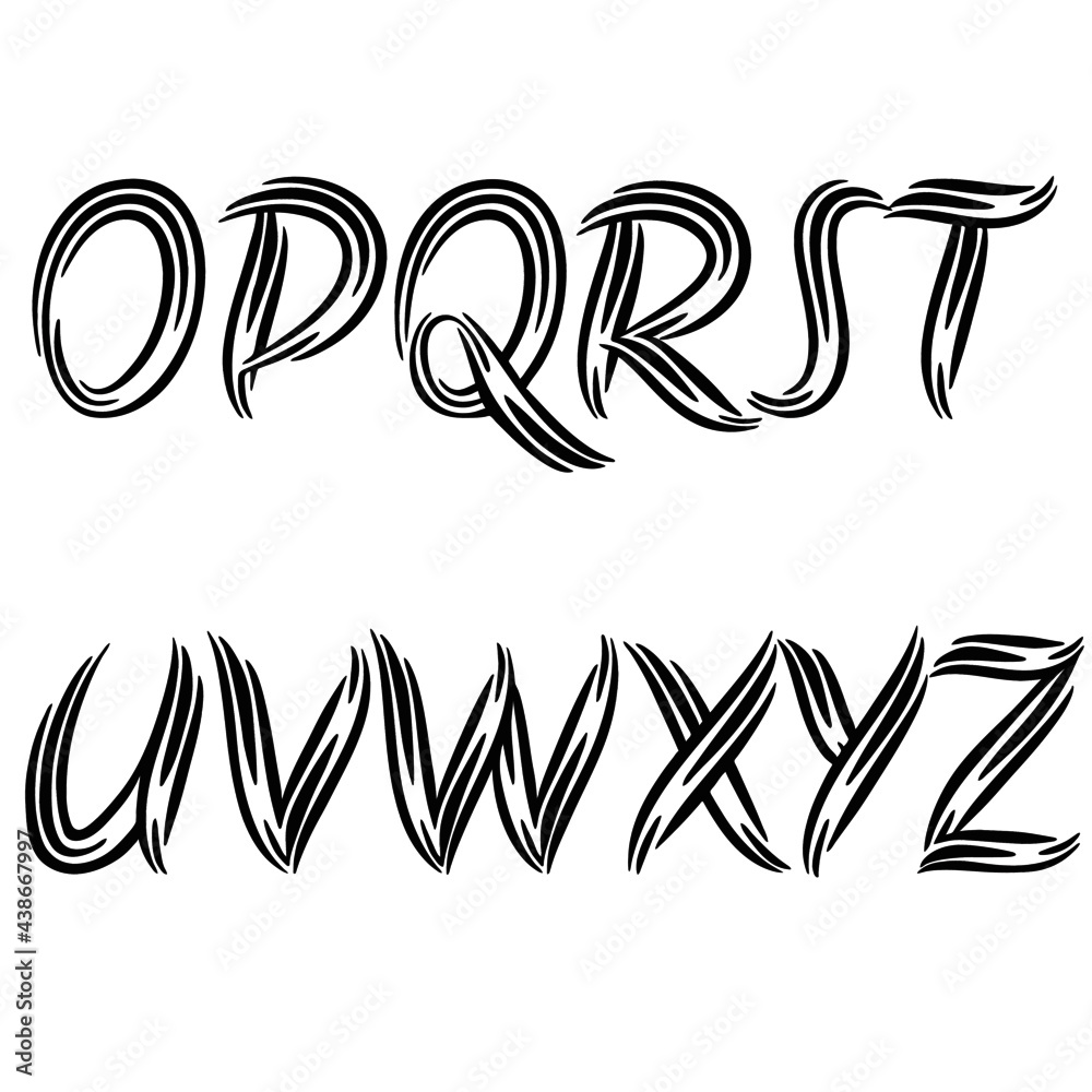 Vintage set capital letters, logo alphabet monograms and beautiful ...