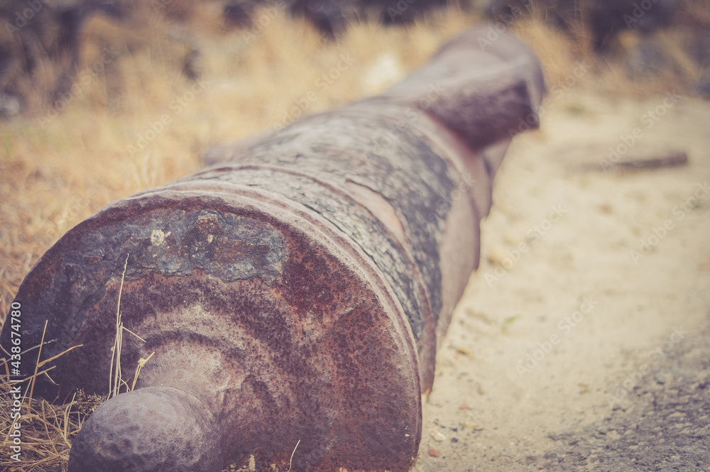 Old cannon in a ruined fortress Stock Photo | Adobe Stock