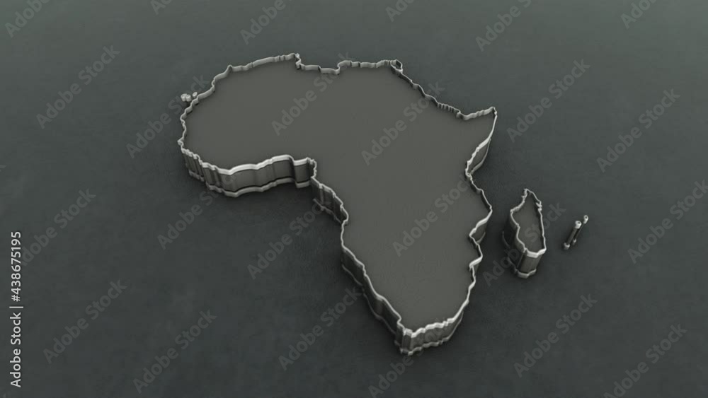 3D animation of the map of africa continent Stock Video | Adobe Stock