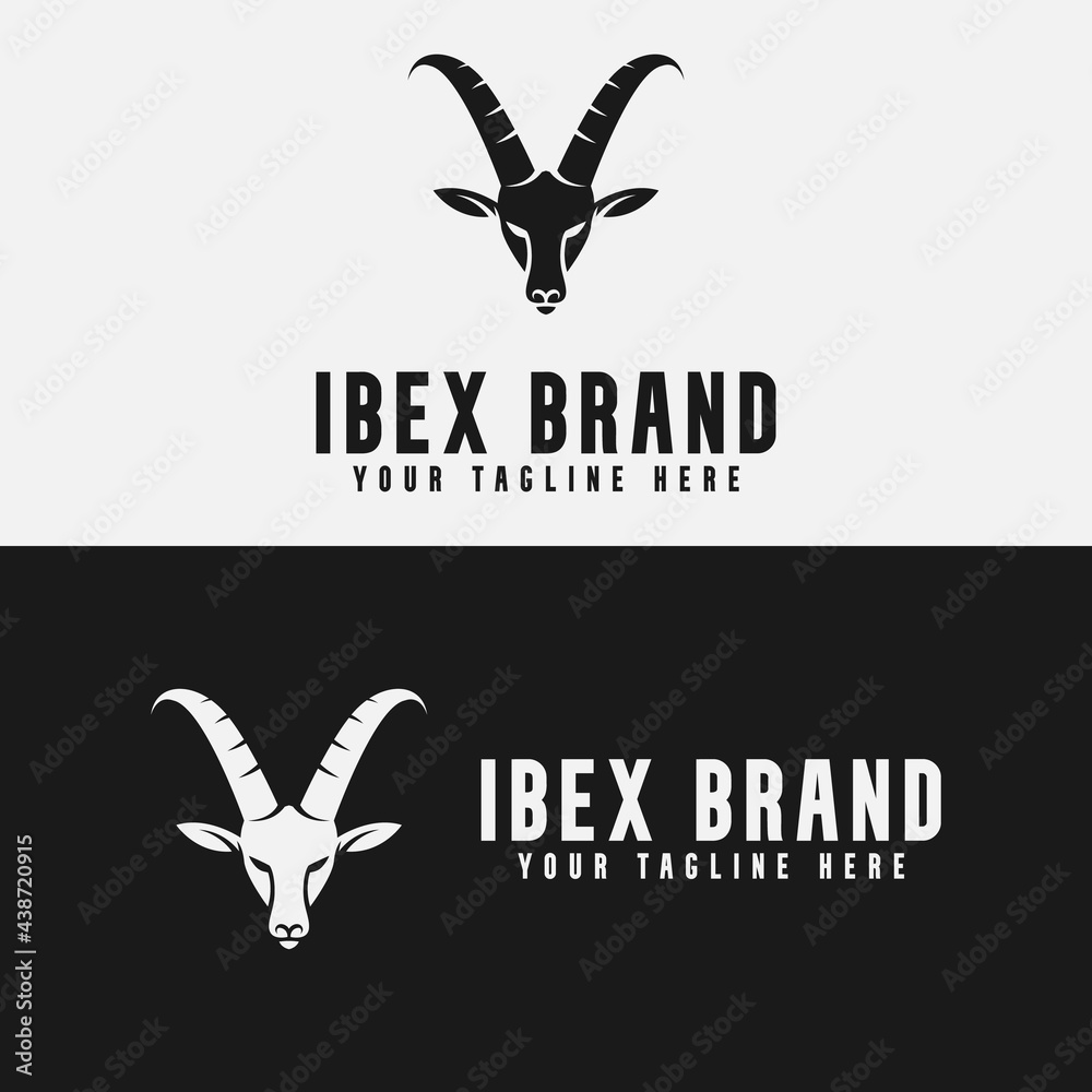 ibex logo vector design. for logo template Stock Vector | Adobe Stock