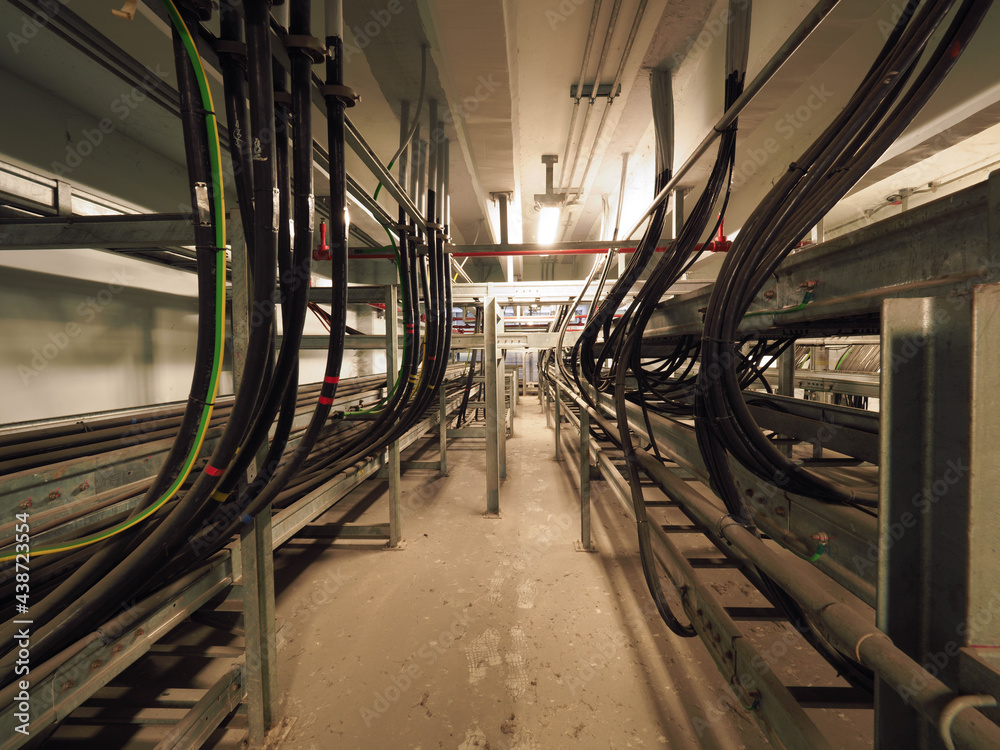 Power cables and instrument cables were installed with cable trays in ...