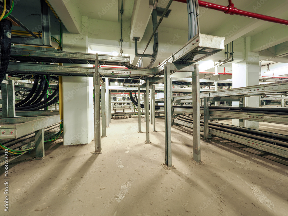 Power cables and instrument cables were installed with cable trays in ...