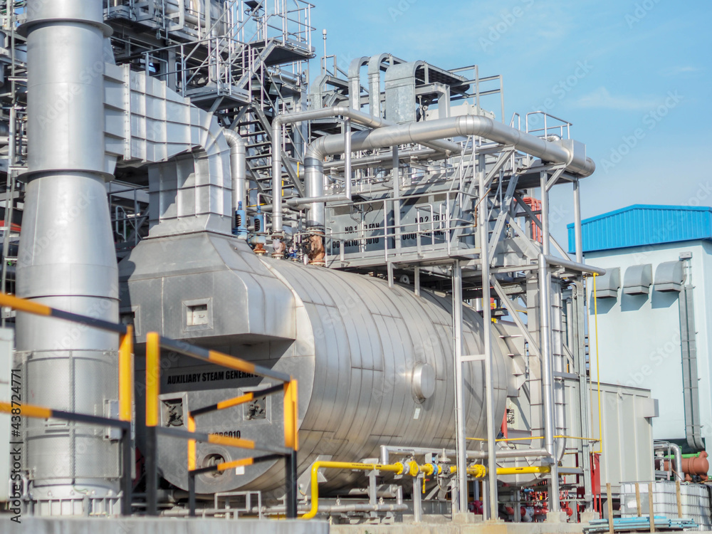 Foto de Auxiliary boiler systems from natural gas which include stack ...