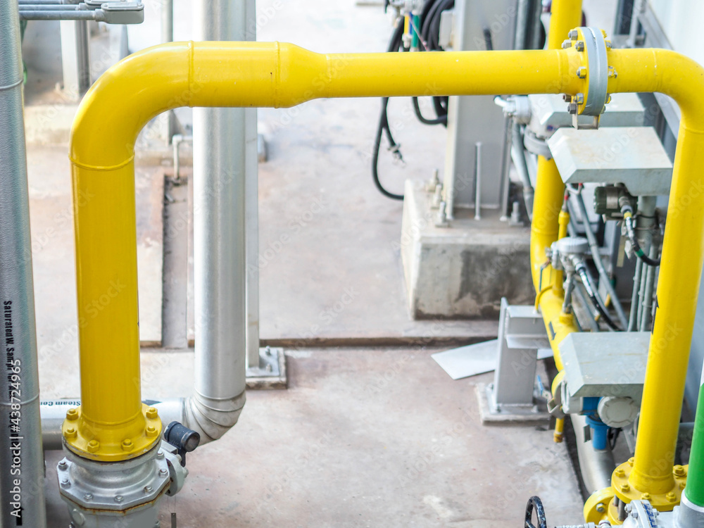 Piping of inlet nature gas to boiler systems for industrial zone in ...