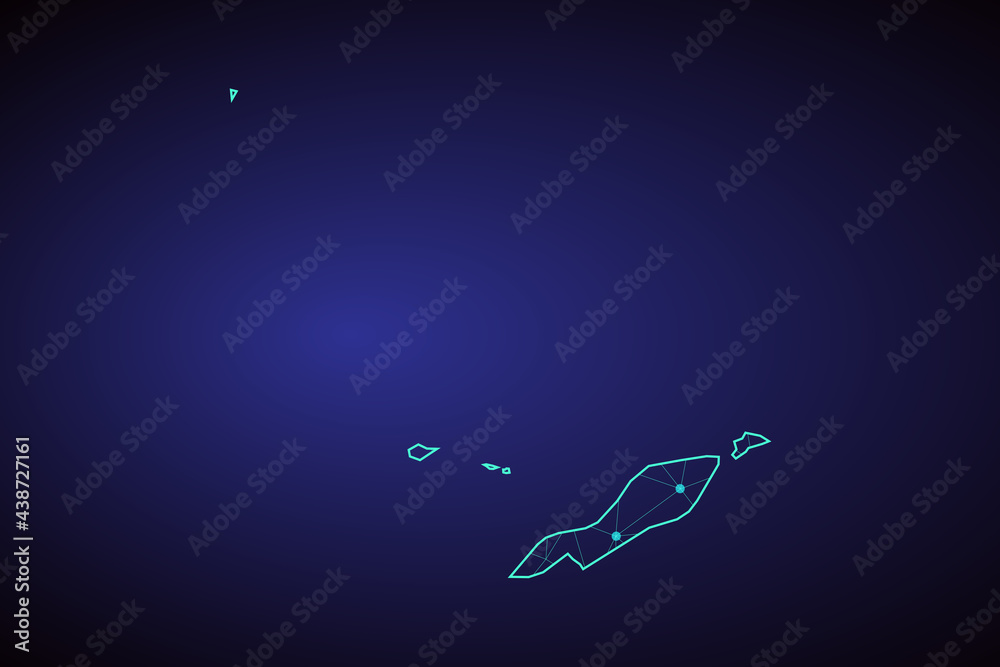 Map of Anguilla. Detailed vector map with counties, regions, province ...