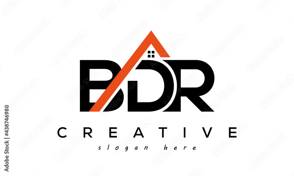 BDR letters real estate construction logo vector Stock Vector | Adobe Stock