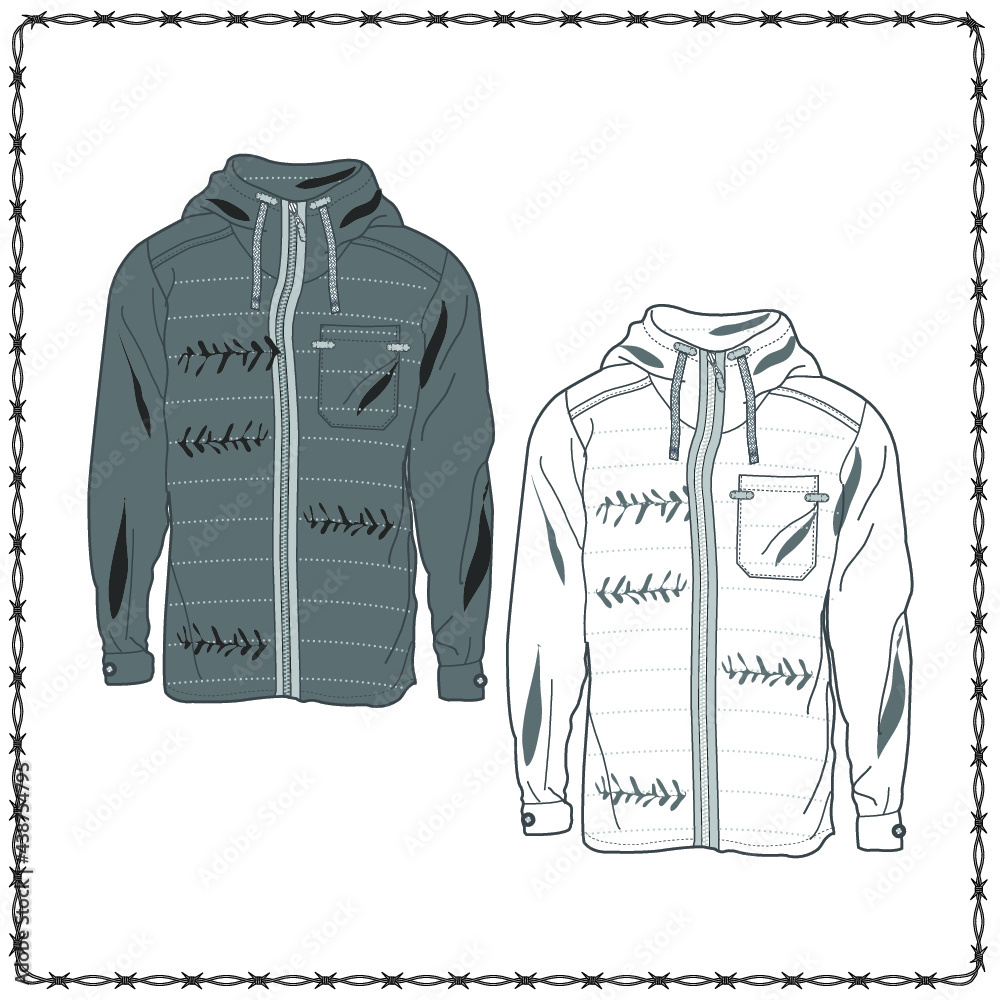 Editable fashion garment flat sketch for creating new designs mockup ...