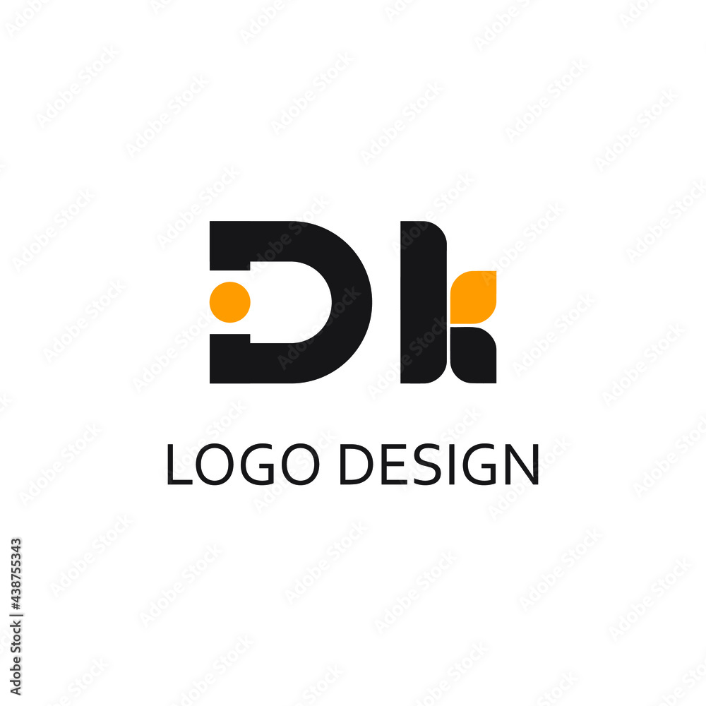 dk letter for simple logo design Stock Vector | Adobe Stock