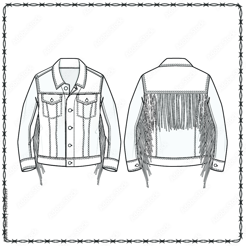 Editable fashion garment flat sketch for creating new designs mockup ...
