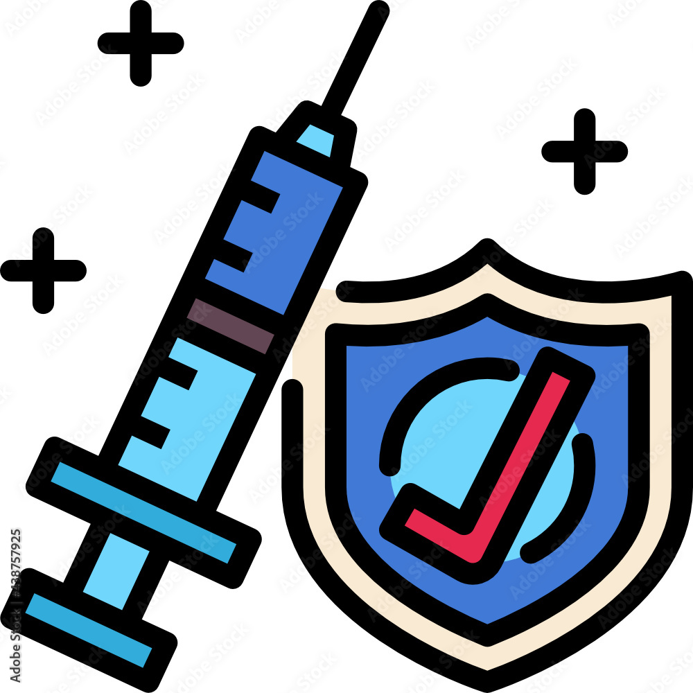 vaccinated icon Stock Vector | Adobe Stock