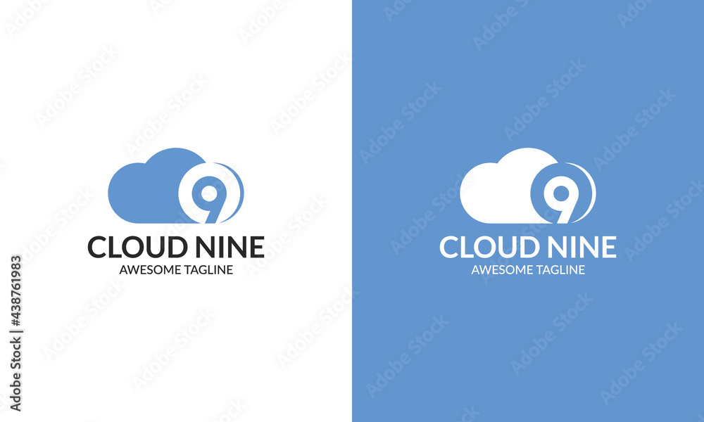 Cloud Nine Logo Stock Vector | Adobe Stock