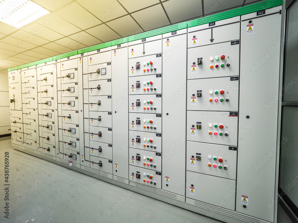Electrical switchgear, Industrial electrical switch panel at substation ...