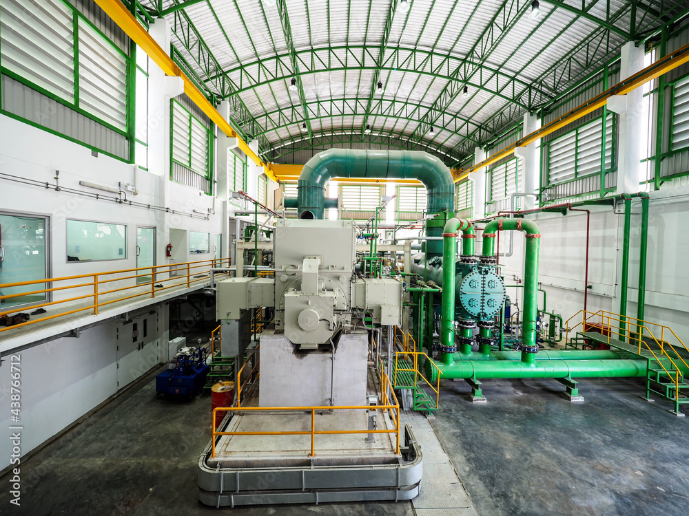 Steam turbine generator systems in Biomass Power Plant. Stock Photo ...