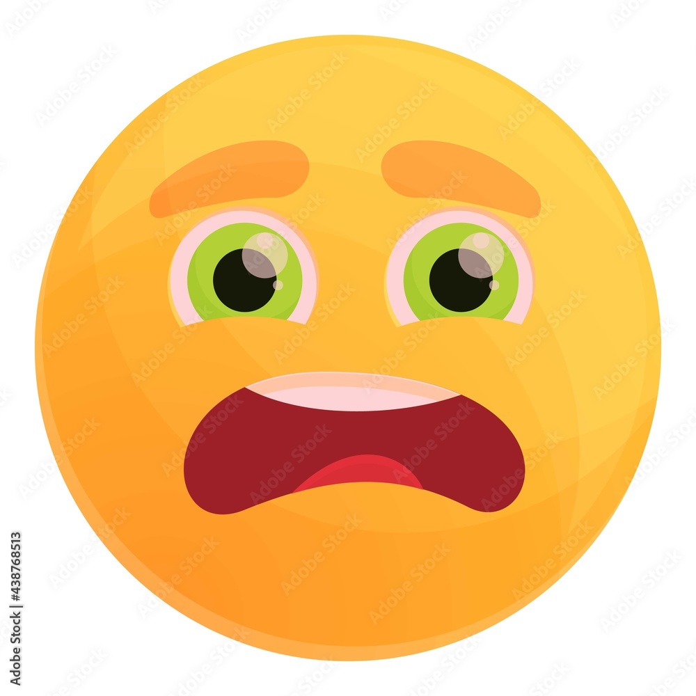 Negative emoticon icon. Cartoon of negative emoticon vector icon for ...