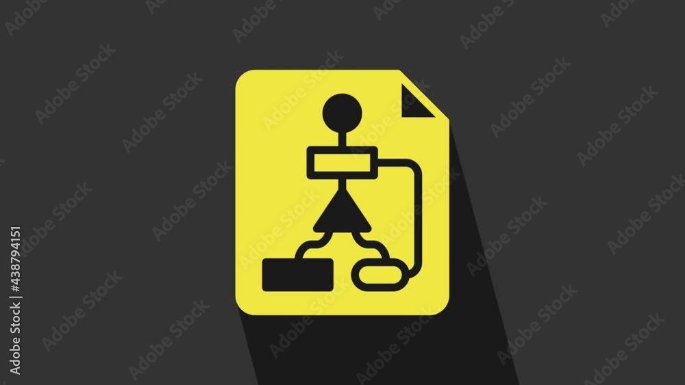 Yellow Tile flowchart for program design or process management plan ...