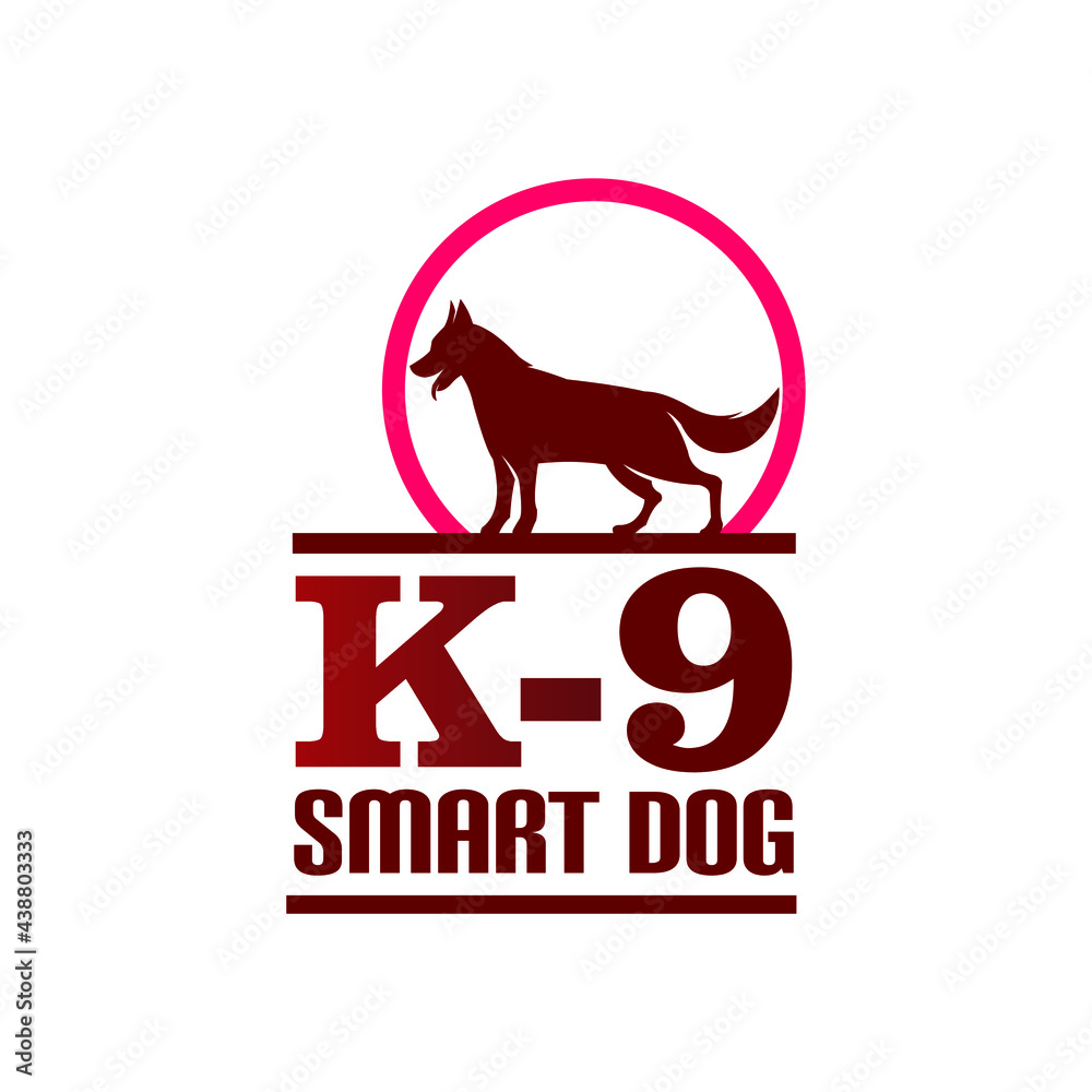 k-9 guardians dog logo, silhouette of strong and smart dog vector ...