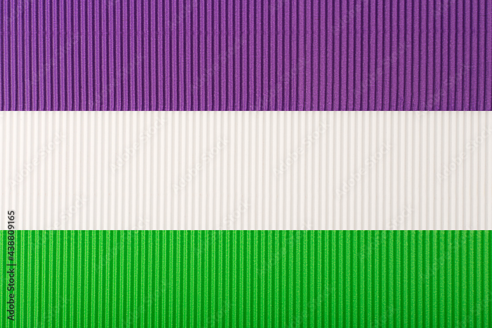 Foto de Official Genderqueer flag made of purple, white and green ...