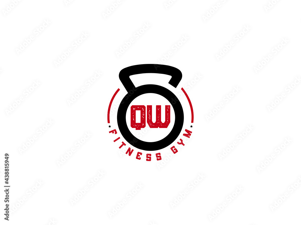 Letter QW Logo, Gym QW, fitness qw logo icon design Stock Vector ...