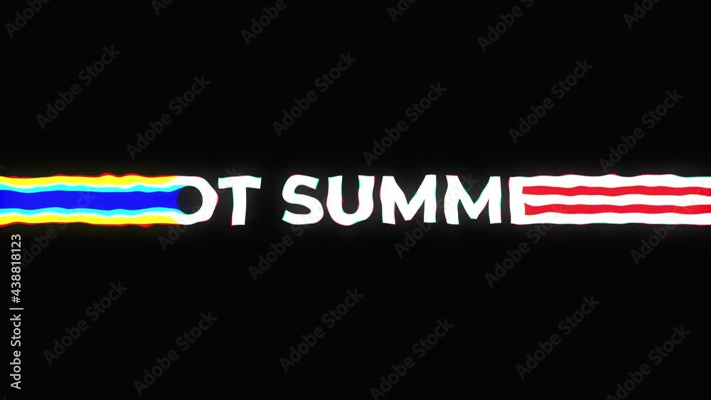 Hot summer text. Colorful stretch typography text. Party in retro style ...