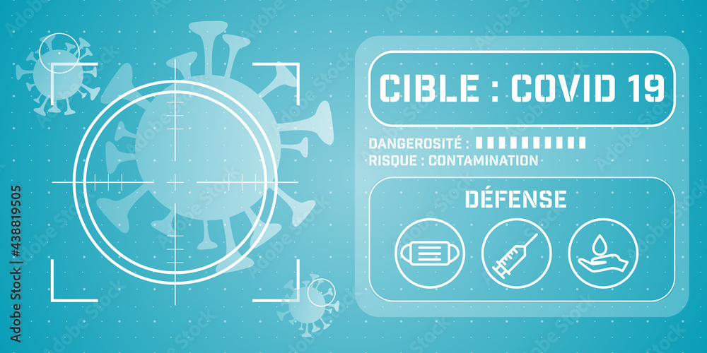 French covid 19 illustration Stock Vector | Adobe Stock