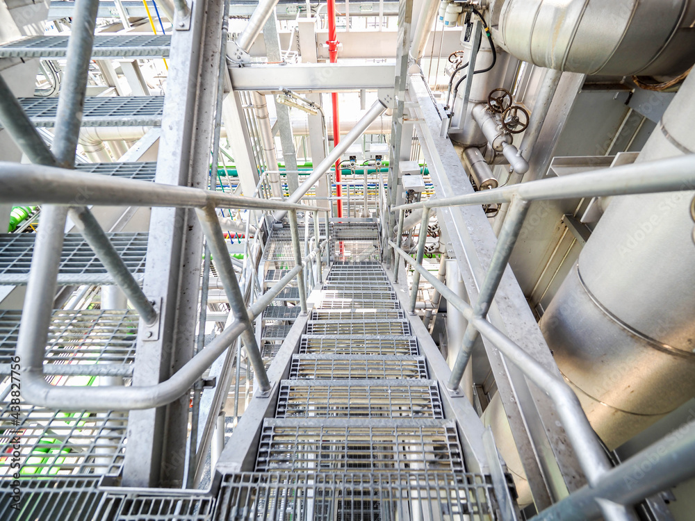 Ladder of step were used in power plant. Stock Photo | Adobe Stock