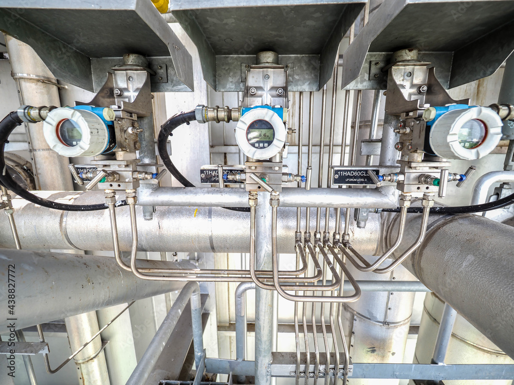 Pressure transmitter was installed in power plant. Stock Photo | Adobe ...