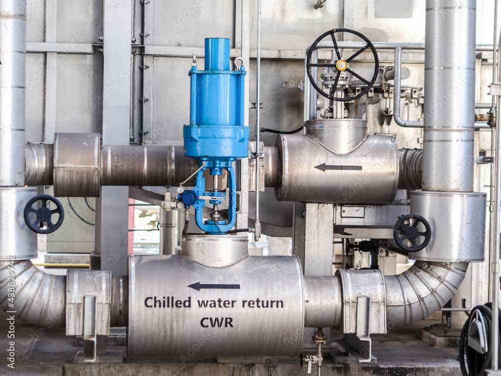 Control valve for control flow and pressure of process condition such ...