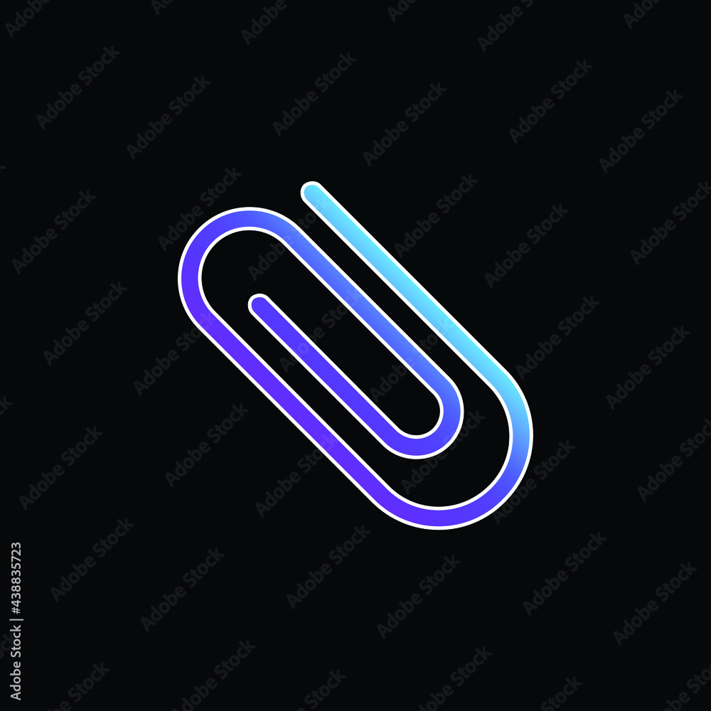 Attach Paperclip Diagonal Symbol blue gradient vector icon Stock Vector ...