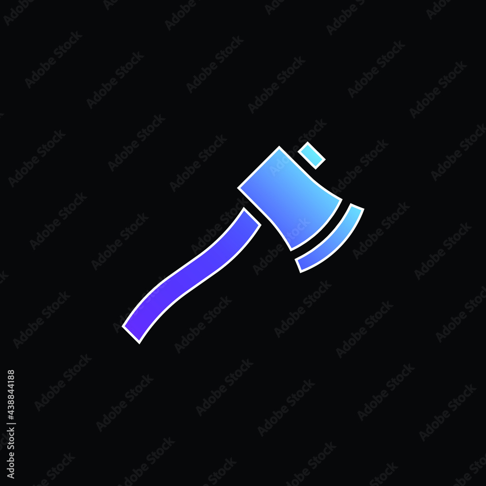 Axe blue gradient vector icon Stock Vector | Adobe Stock