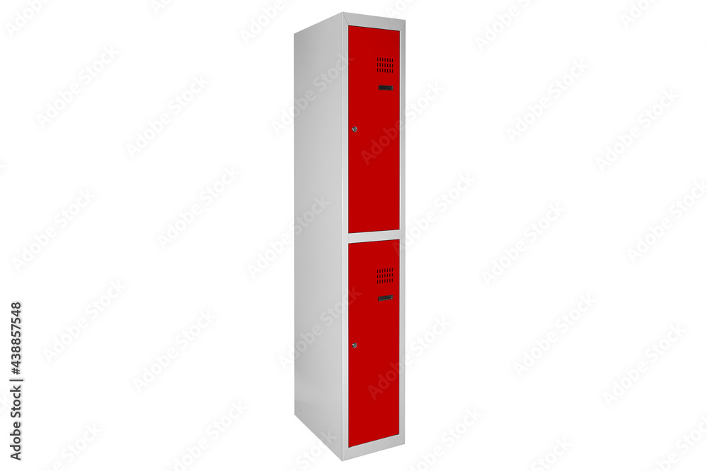 Red lockers for locker room. Change room metal box Stock Photo | Adobe ...