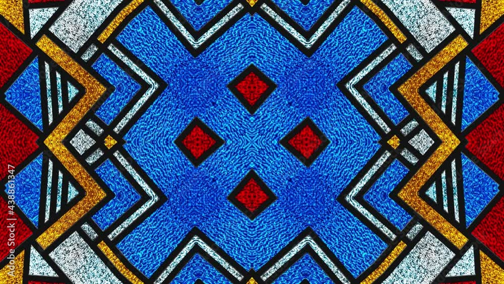 Stained glass. Seamless looping multicolor animation footage ...
