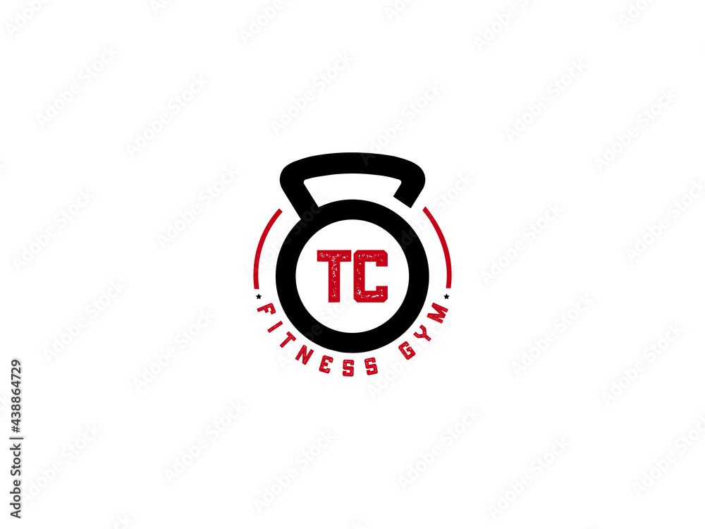 Letter TC Logo, Gym TC, fitness tc logo icon vector for business Stock ...
